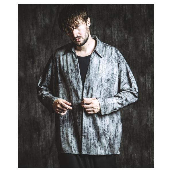 ノーアイディー（NO ID．）/アンイーブンプリントV/NドルマンスリーブSH(シャツ)