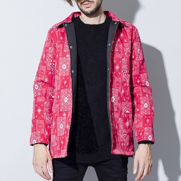 ノーアイディー（NO ID．）/トランププリントリバーシブルコーチJKT