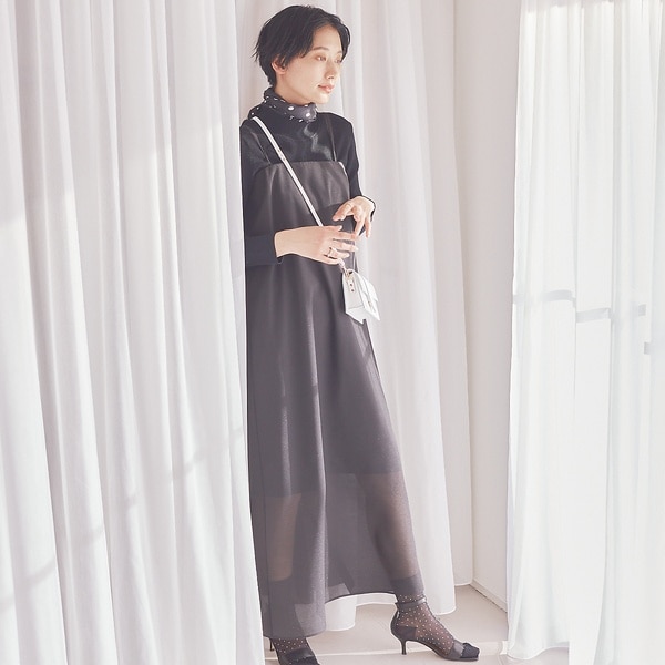 ルージュ・ヴィフ ラクレ（Rouge vif la cle）/【BELLE ROBE】シアーリボンワンピース