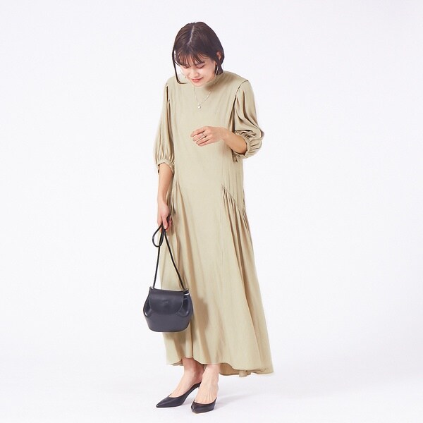 ルージュ・ヴィフ ラクレ（Rouge vif la cle）/タックスリーブワンピース