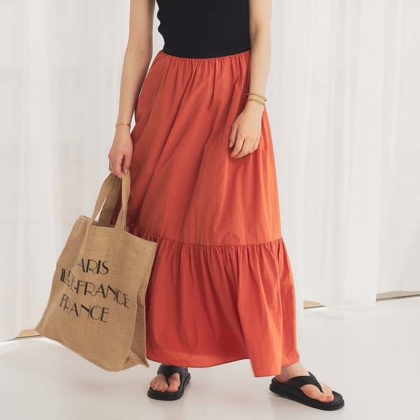 ルージュ・ヴィフ ラクレ（Rouge vif la cle）/【セットアップ対応】ギャザーティアードスカート