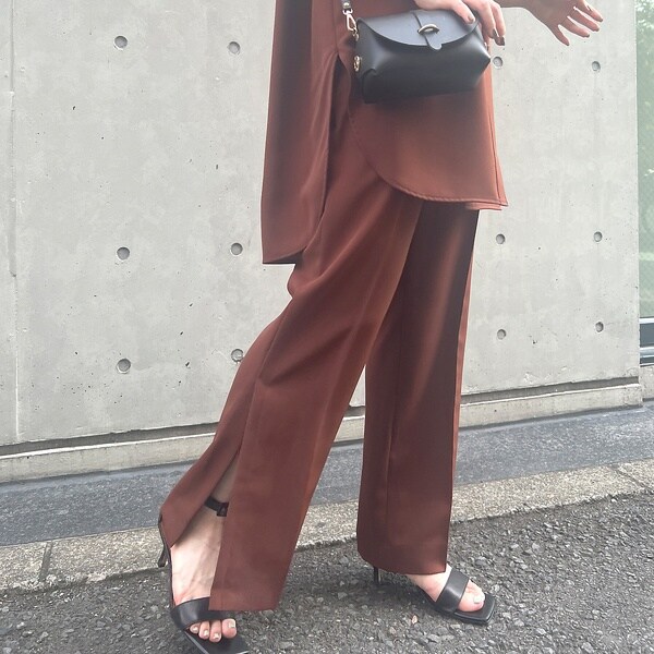 ルージュ・ヴィフ ラクレ（Rouge vif la cle）/【セットアップ対応】サイドスリットパンツ