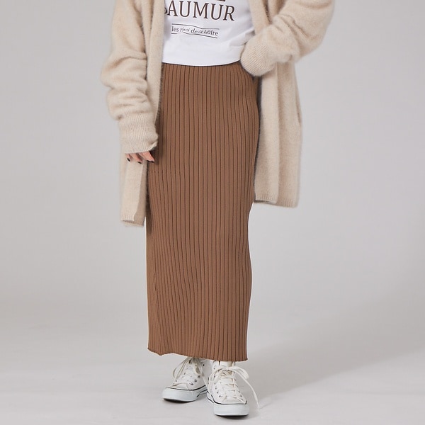 ルージュ・ヴィフ ラクレ（Rouge vif la cle）/【セットアップ対応】ストレッチリブニットスカート