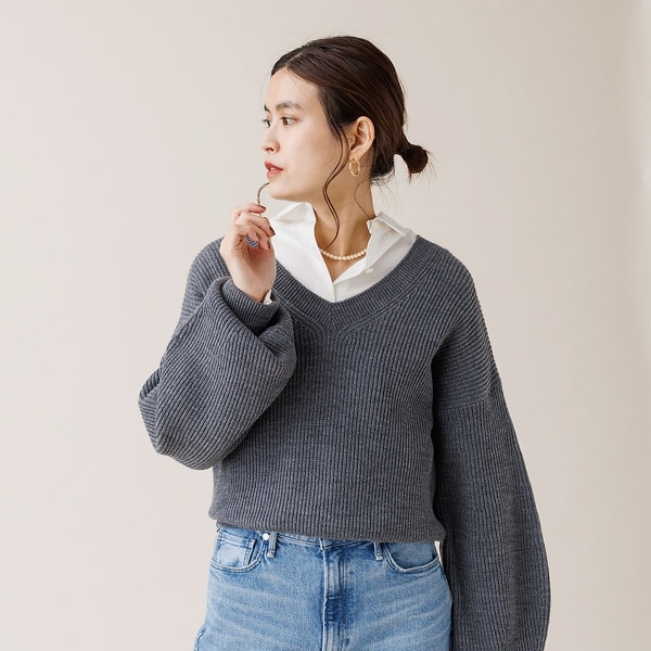 ルージュ・ヴィフ ラクレ（Rouge vif la cle）/畔フォルムニット