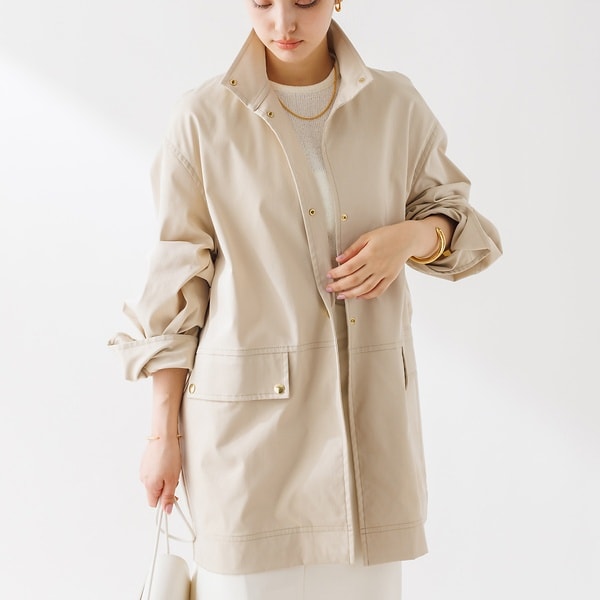 ルージュ・ヴィフ ラクレ（Rouge vif la cle）/スタンドカラー ハーフコートブルゾン