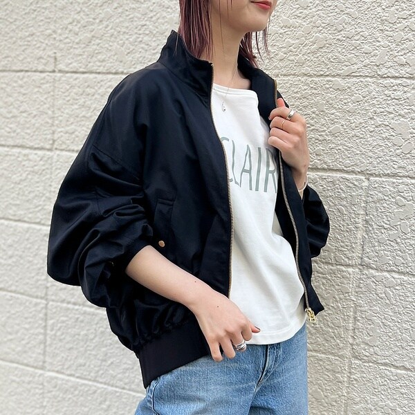 ルージュ・ヴィフ ラクレ（Rouge vif la cle）/ショートコクーン ナイロンブルゾン