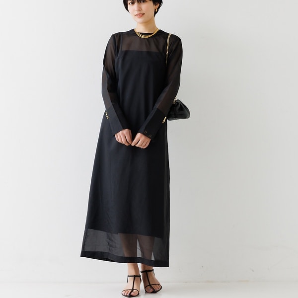 ルージュ・ヴィフ ラクレ（Rouge vif la cle）/オーガンジーレイヤードキャミワンピース◆