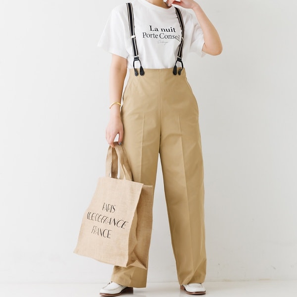 ルージュ・ヴィフ ラクレ（Rouge vif la cle）/サスペンダー付き2WAYワイドパンツ