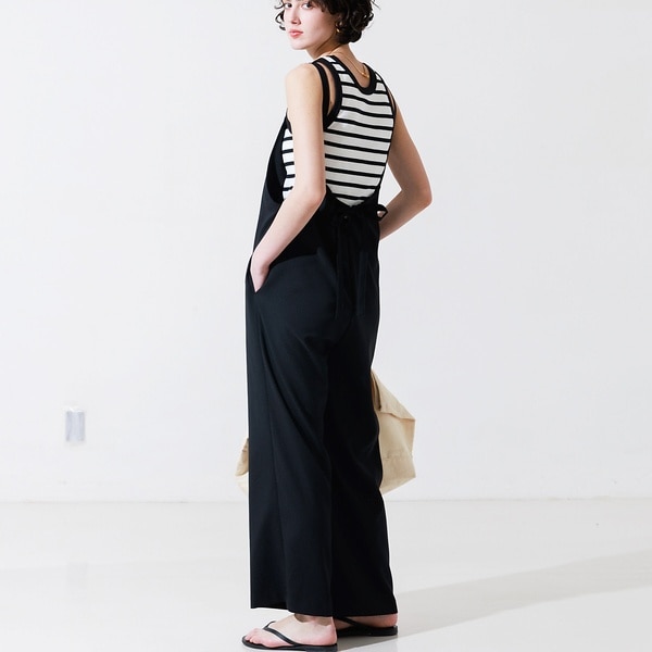 ルージュ・ヴィフ ラクレ（Rouge vif la cle）/リネンライクストレッチサロペット