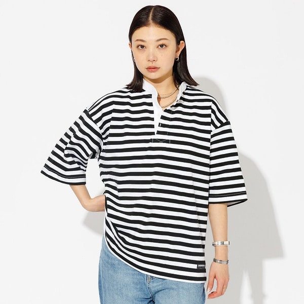 ルージュ・ヴィフ ラクレ（Rouge vif la cle）/【BARBARIAN/バーバリアン】ヘンリーネック ボーダーＴ / 半袖 / プ