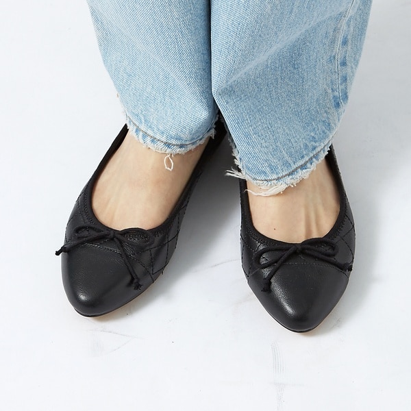 ルージュ・ヴィフ ラクレ（Rouge vif la cle）/【REMME / レメ】キルティングバレエシューズ / シルバー / ブラック