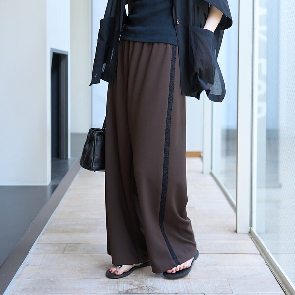 ルージュ・ヴィフ ラクレ（Rouge vif la cle）/カットジャージサイドラインパンツ