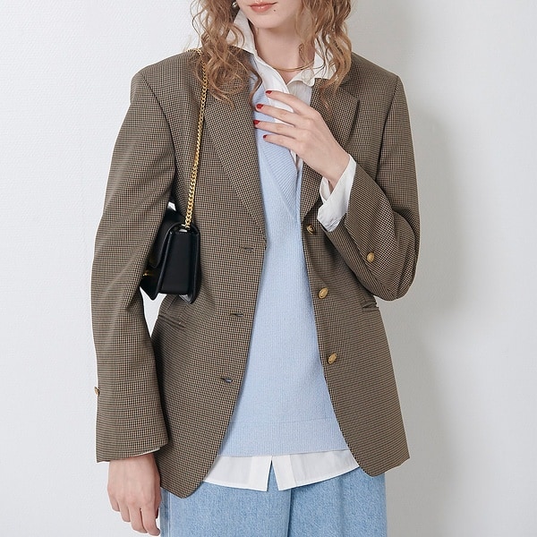 ルージュ・ヴィフ ラクレ（Rouge vif la cle）/チェックビックジャケット