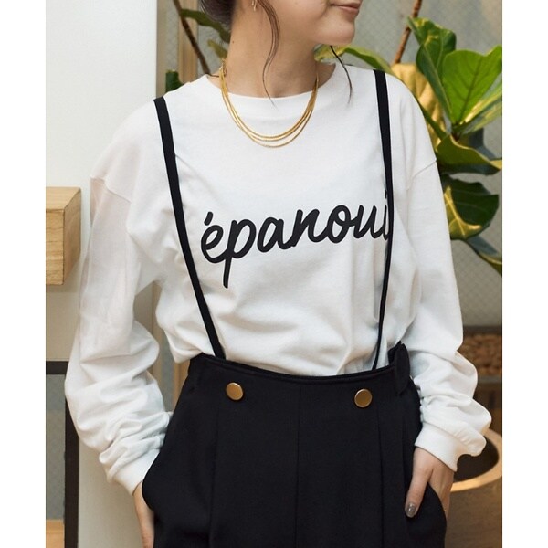 ルージュ・ヴィフ ラクレ（Rouge vif la cle）/筆記体ロゴプリントロンT