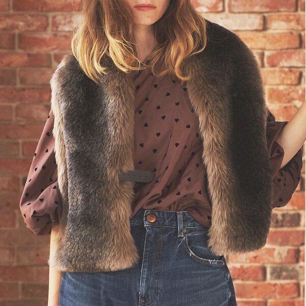 ルージュ・ヴィフ ラクレ（Rouge vif la cle）/【HELEN MOORE/ヘレンムーア】ベルト付エコファーストール◆