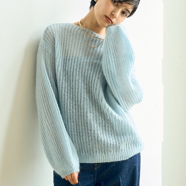 ルージュ・ヴィフ ラクレ（Rouge vif la cle）/ラメモヘアシアーパフプルオーバー