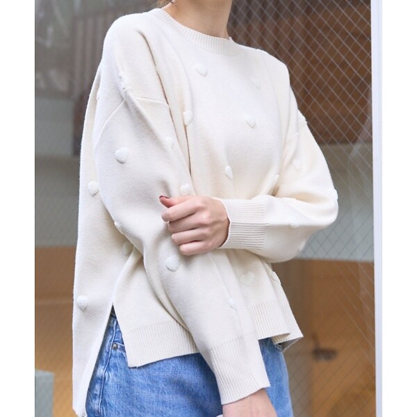 ルージュ・ヴィフ ラクレ（Rouge vif la cle）/【新色登場】ハートジャガードニットプルオーバー