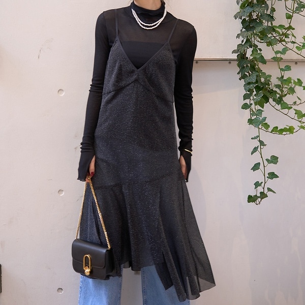 ルージュ・ヴィフ ラクレ（Rouge vif la cle）/シアーラメチュールキャミワンピース