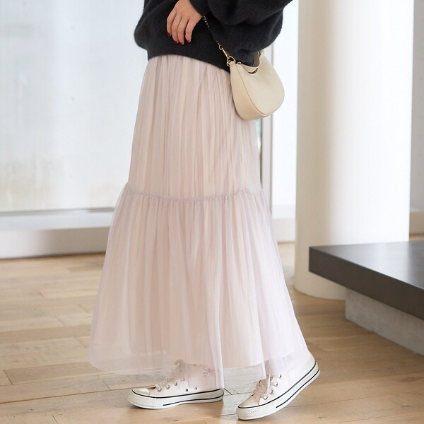 ルージュ・ヴィフ ラクレ（Rouge vif la cle）/リバーシブル２WAYチュールスカート