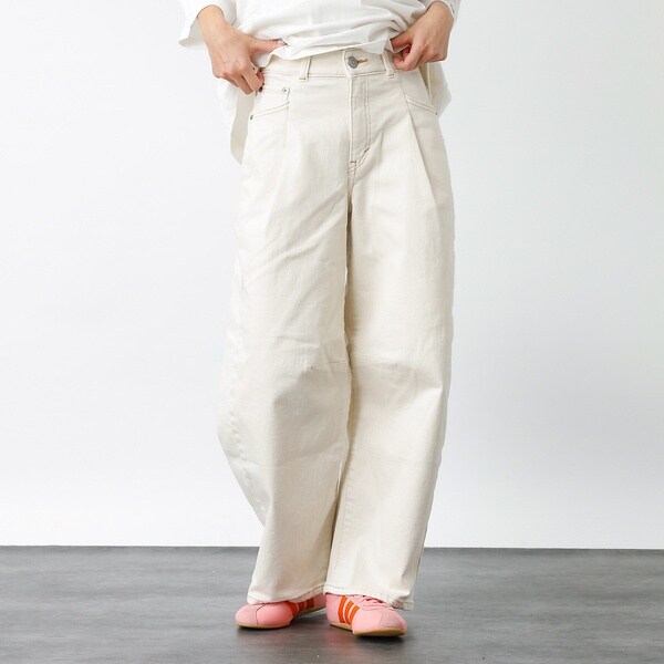 ルージュ・ヴィフ ラクレ（Rouge vif la cle）/【SOMETHING/サムシング】HANA タックカバーテパード / デニムパン