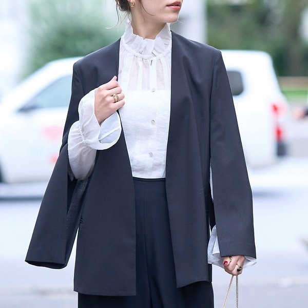 ルージュ・ヴィフ ラクレ（Rouge vif la cle）/ノーカラースリットスリーブジャケット