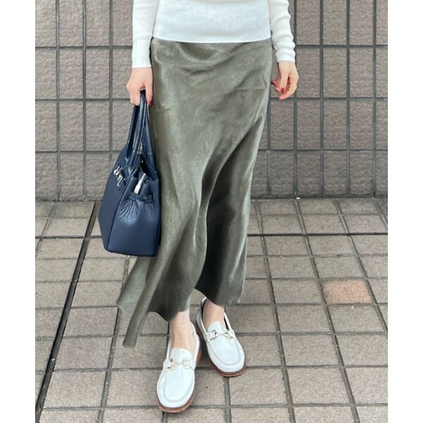 ルージュ・ヴィフ ラクレ（Rouge vif la cle）/バイヤスロングスカート　顔料染