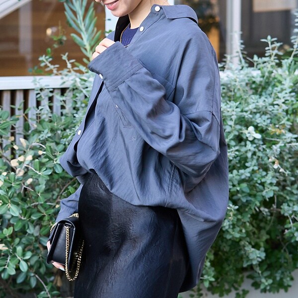 ルージュ・ヴィフ ラクレ（Rouge vif la cle）/とろみレーヨンオーバーサイズシャツ