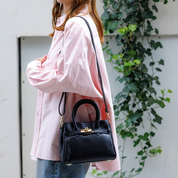 ルージュ・ヴィフ ラクレ（Rouge vif la cle）/【AULENTTI/オウレンティ】2WAY レザーミニバッグ / ベルト付きレザ