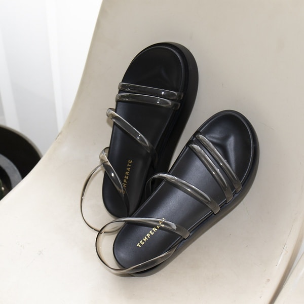 ルージュ・ヴィフ ラクレ（Rouge vif la cle）/【TEMPERATE / テンパレイト】プラットフォームサンダル / クリア【W