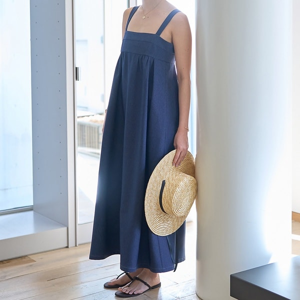 ルージュ・ヴィフ ラクレ（Rouge vif la cle）/デニムライクベアキャミワンピース