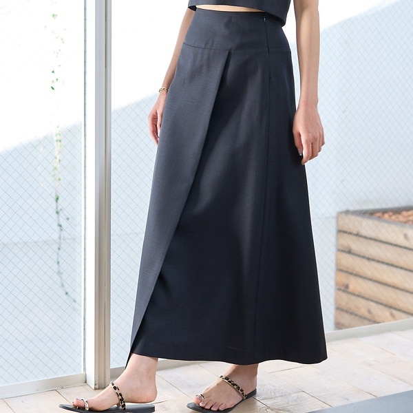 ルージュ・ヴィフ ラクレ（Rouge vif la cle）/【セットアップ対応】巻風ロングスカート