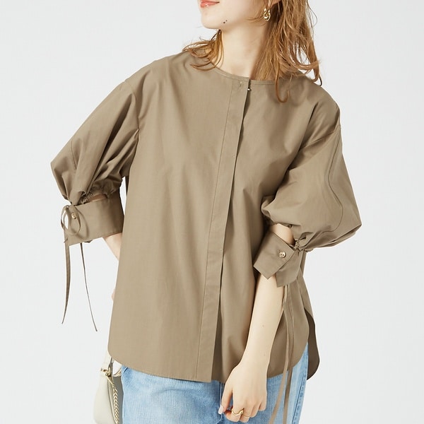 ルージュ・ヴィフ ラクレ（Rouge vif la cle）/スラッシュカフス・パフ袖ブラウス