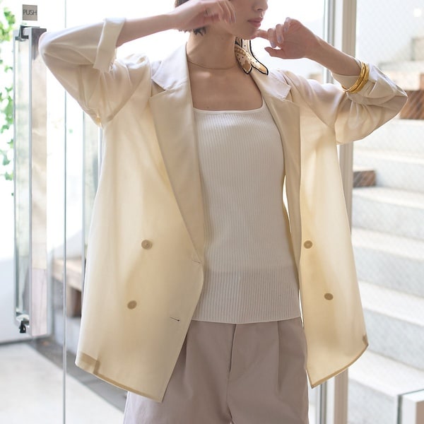 ルージュ・ヴィフ ラクレ（Rouge vif la cle）/エアリーシャツジャケット