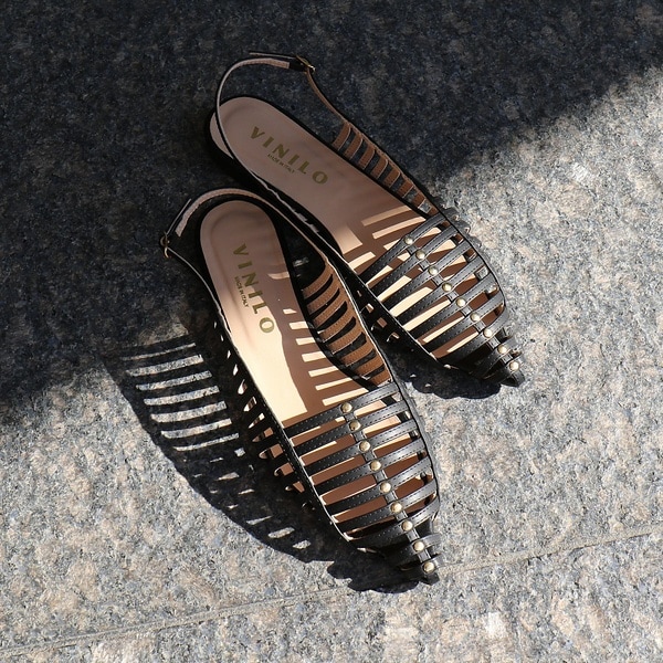 ルージュ・ヴィフ ラクレ（Rouge vif la cle）/【VINILO/ヴィニーロ】レザースリングバッグシューズ