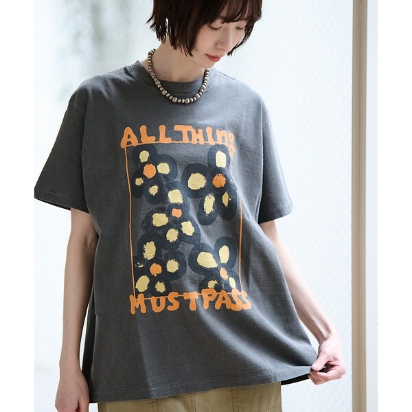 ルージュ・ヴィフ ラクレ（Rouge vif la cle）/【KURO/クロ】ANYTHING FLOWER Tシャツ/日本製【WEB限定】