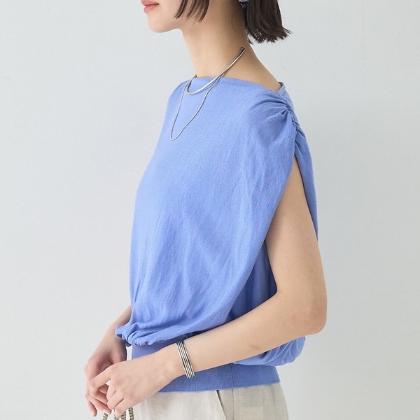 ルージュ・ヴィフ ラクレ（Rouge vif la cle）/ドレープニットプルオーバー