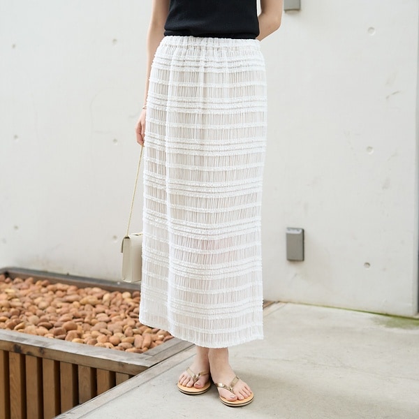 ルージュ・ヴィフ ラクレ（Rouge vif la cle）/【一部店舗限定】シャーリングタイトスカート