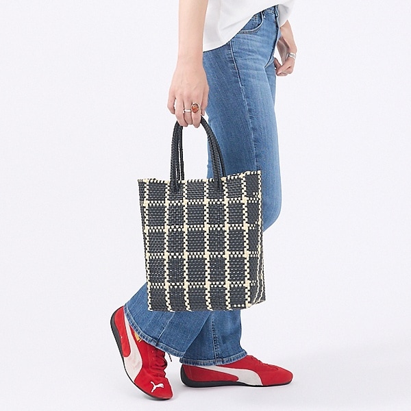 ルージュ・ヴィフ ラクレ（Rouge vif la cle）/【MOON BIRD/ムーンバード】手編みのメルカドバッグM/縦長/ギフト【WE