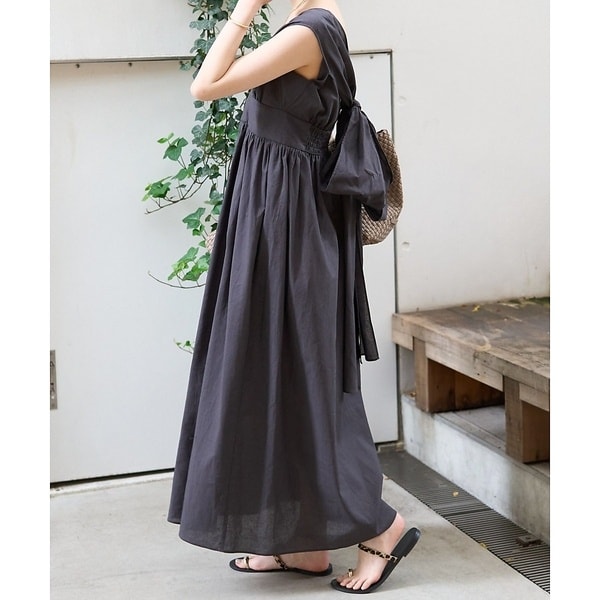 ルージュ・ヴィフ ラクレ（Rouge vif la cle）/麻混3WAYウエストリボンワンピース