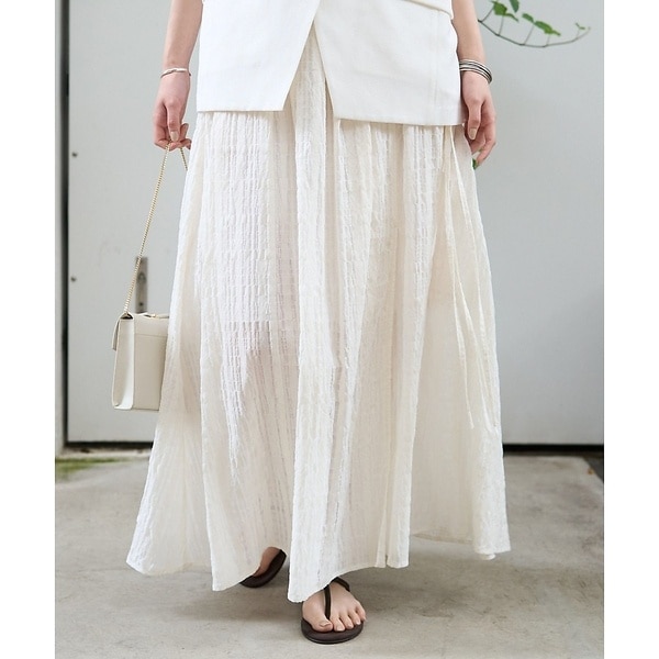 ルージュ・ヴィフ ラクレ（Rouge vif la cle）/ボリュームギャザーサイドスリットロングスカート