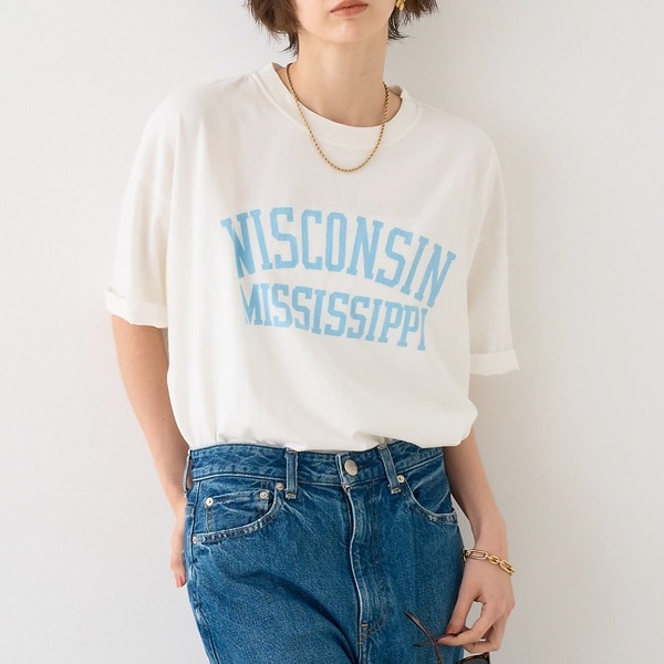 ルージュ・ヴィフ ラクレ（Rouge vif la cle）/【REMI RELIEF レミレリーフ】別注TEE WISCONSI ロゴTシャ