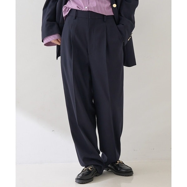 ルージュ・ヴィフ ラクレ（Rouge vif la cle）/【セットアップ対応】メンズライクウール混サキソニーテーパードパンツ