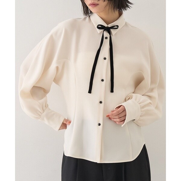 ルージュ・ヴィフ ラクレ（Rouge vif la cle）/リボン付きブラウス