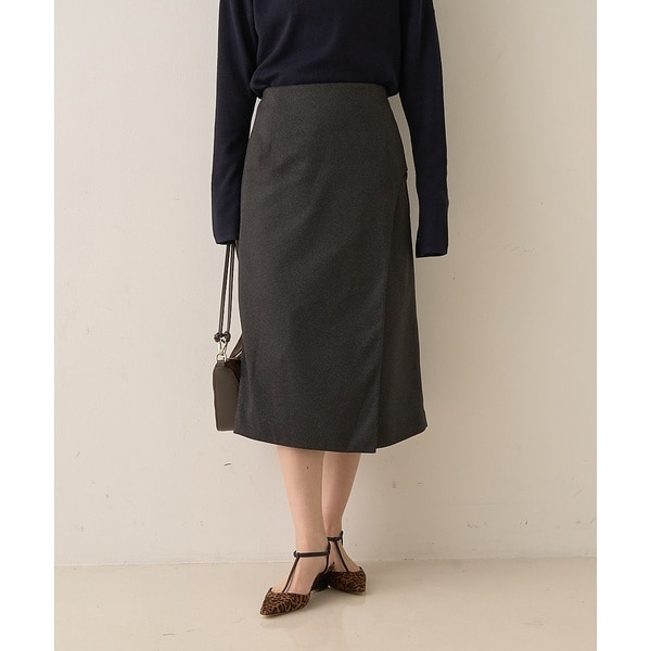 ルージュ・ヴィフ ラクレ（Rouge vif la cle）/ウールライクデザインスカート