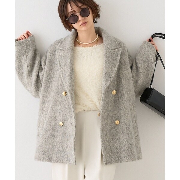 ルージュ・ヴィフ ラクレ（Rouge vif la cle）/【追加4】【一部店舗限定】ラメシャギースライバーPコート/ピーコート【予約】