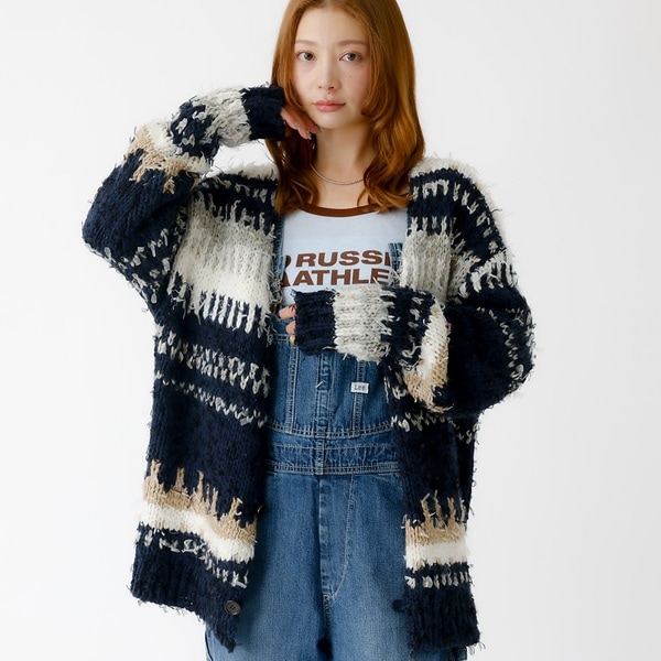 ルージュ・ヴィフ ラクレ（Rouge vif la cle）/【JOHNBULL/ジョンブル】ファンシーカーディガン/ニット/カーディガン/フ