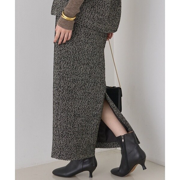 ルージュ・ヴィフ ラクレ（Rouge vif la cle）/【セットアップ対応】ポリウーリングカルセタイトスカート