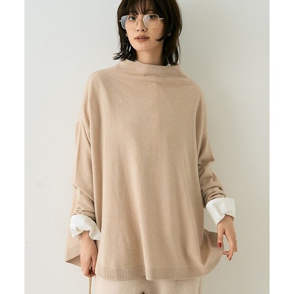 ルージュ・ヴィフ ラクレ（Rouge vif la cle）/ボトルネックポンチョライクニットプルオーバー