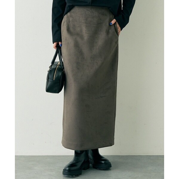 ルージュ・ヴィフ ラクレ（Rouge vif la cle）/フェイクスウェードストレッチタイトスカート/ナロースカート