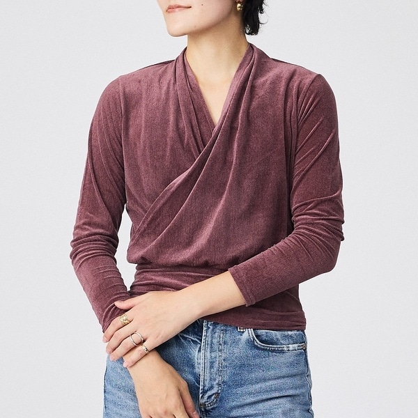 ルージュ・ヴィフ ラクレ（Rouge vif la cle）/【Keena/キーナ】ベルベットカシュクルートップス/トップス/ベロア/ドレープ